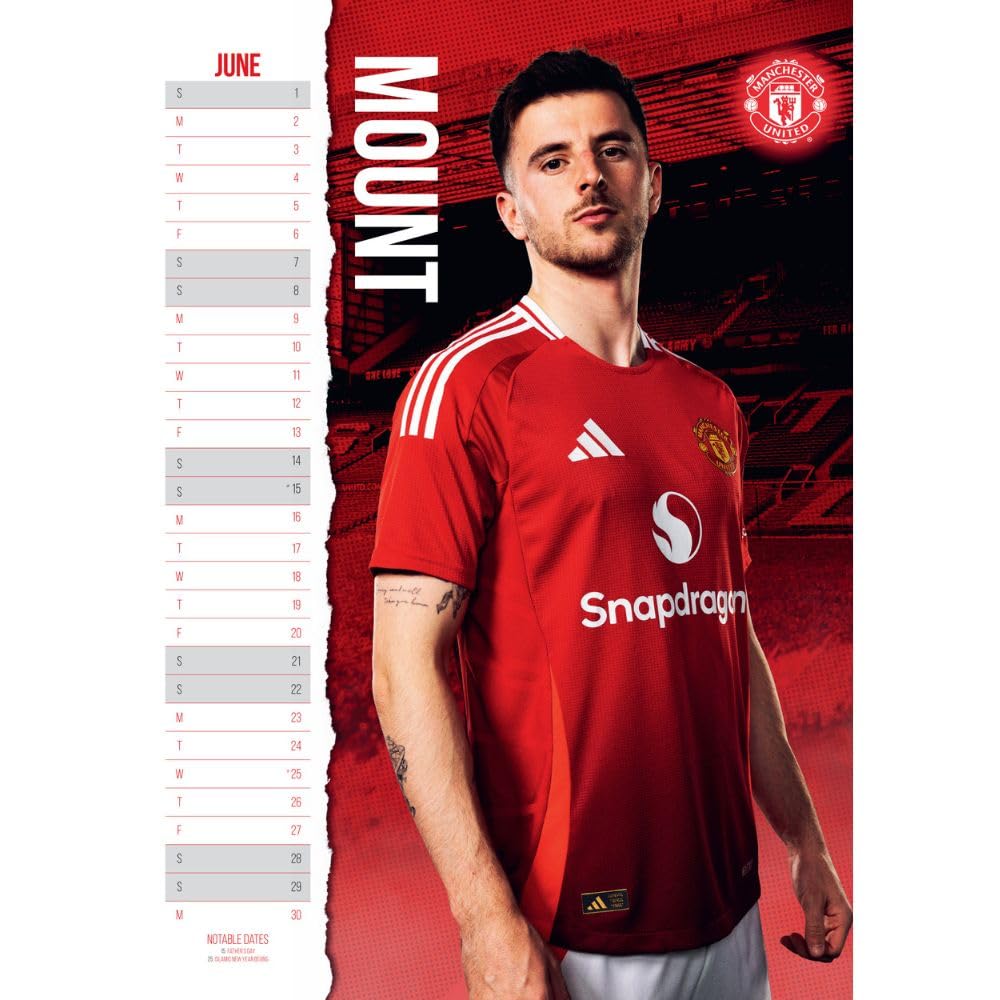Manchester United FC A3 Calendar 2025 by Football>Premier League ...