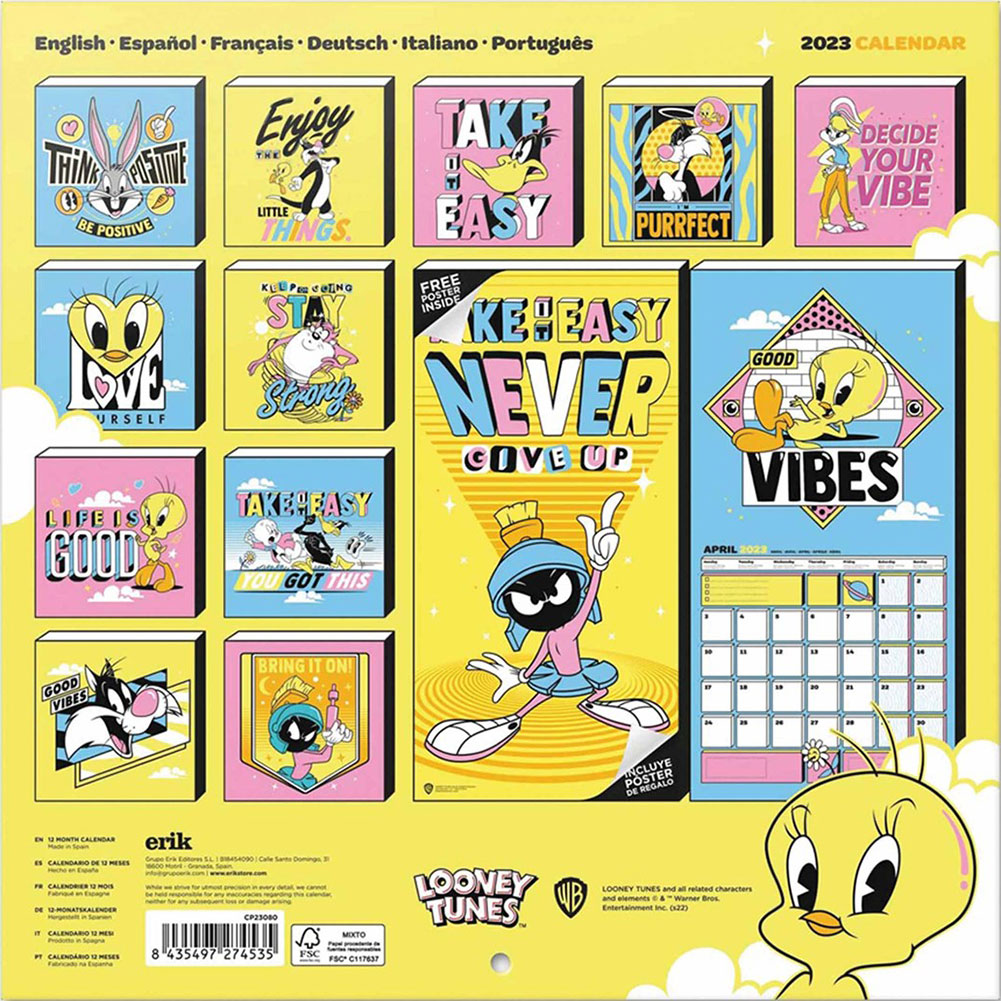 Looney Tunes Square Calendar 2023 by Grin Entertainment Store